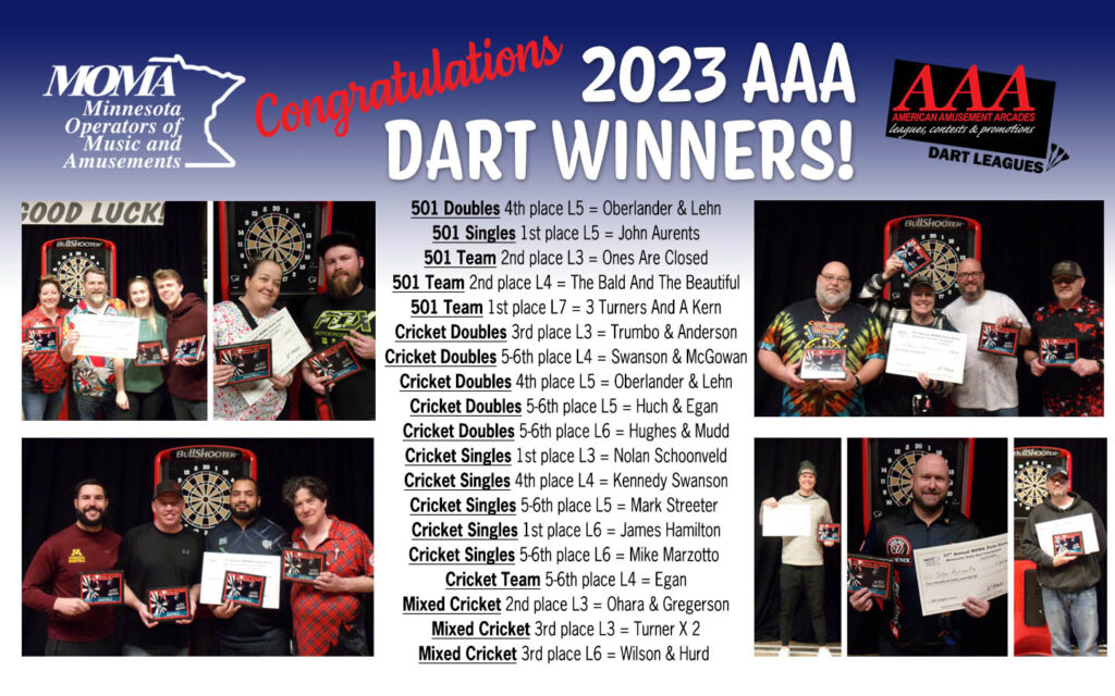 Dart Leagues - American Amusement Arcades (AAA) in the Twin Cities